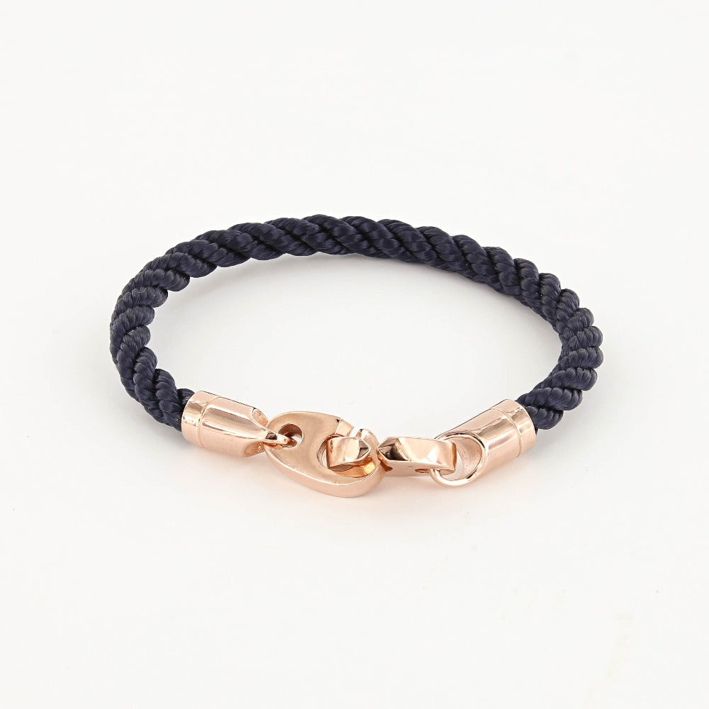 Lure Single Wrap Rope Bracelet with Rose Gold Brummels – Sailormadeusa