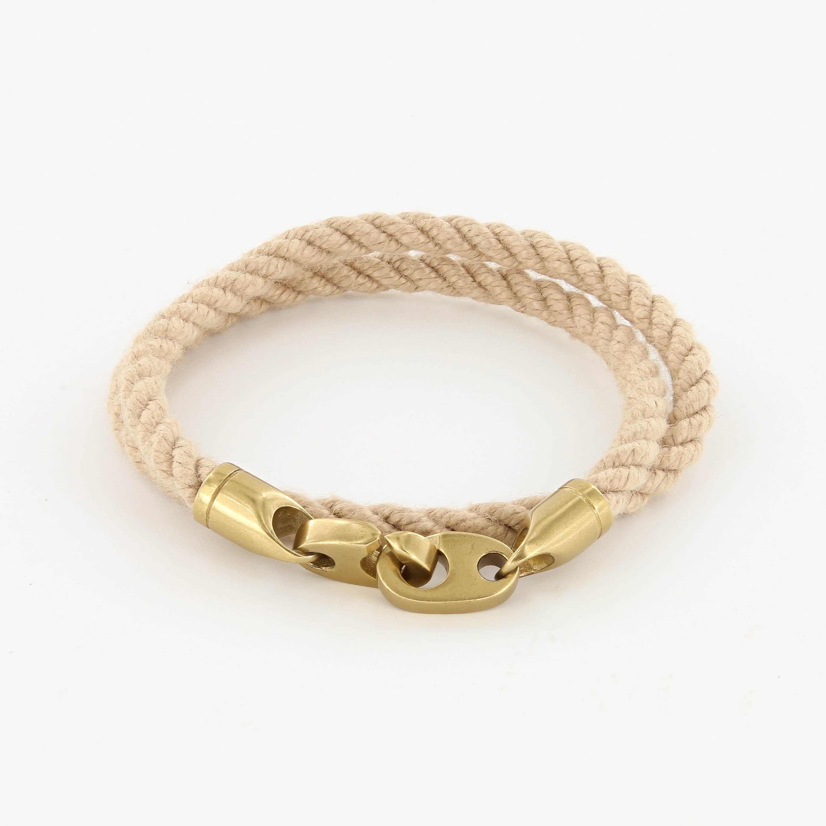 Journey Double Wrap Rope Bracelet with Matte Brass Brummels – Sailormadeusa