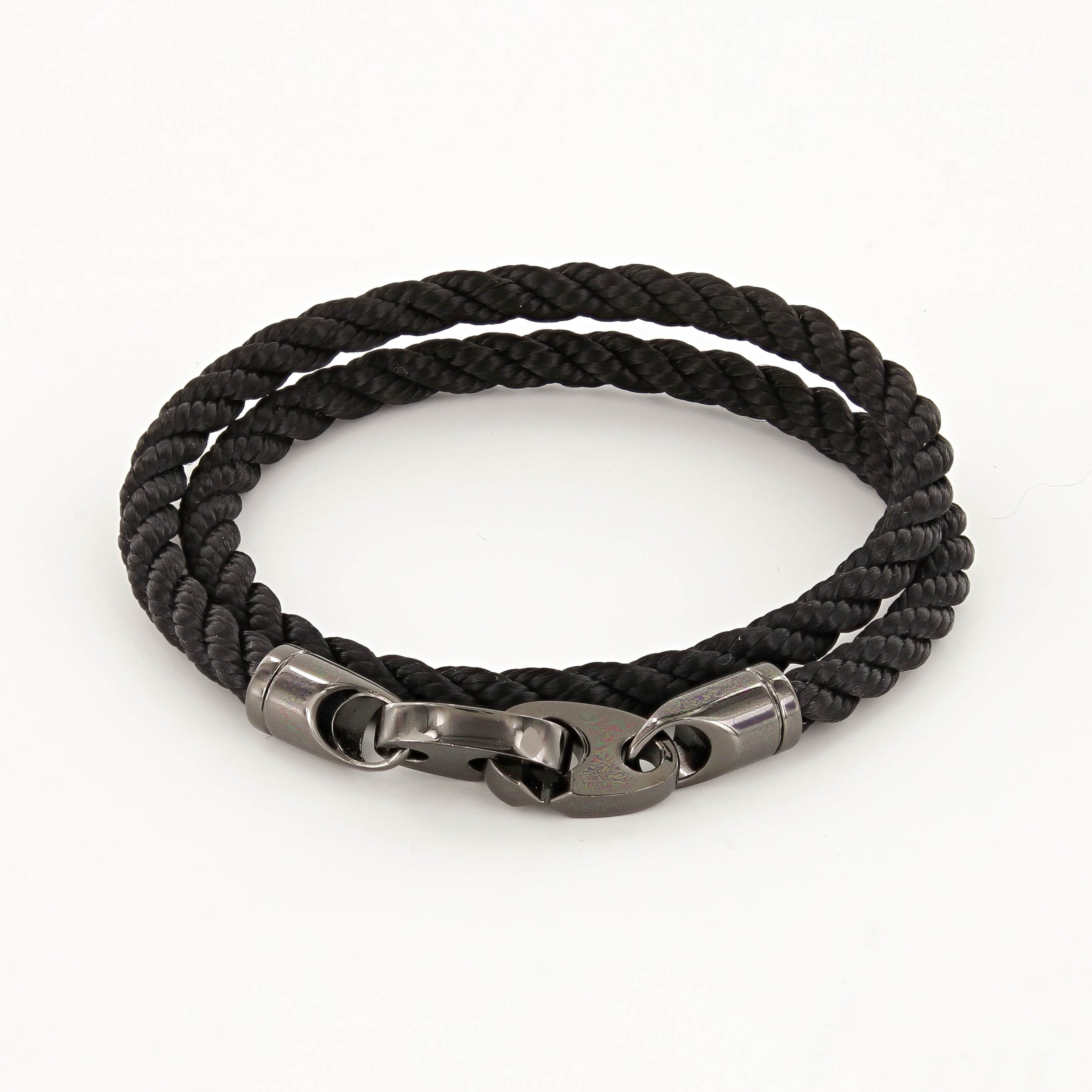 Player Double Wrap Rope Bracelet with Nickel Antique Brummels ...