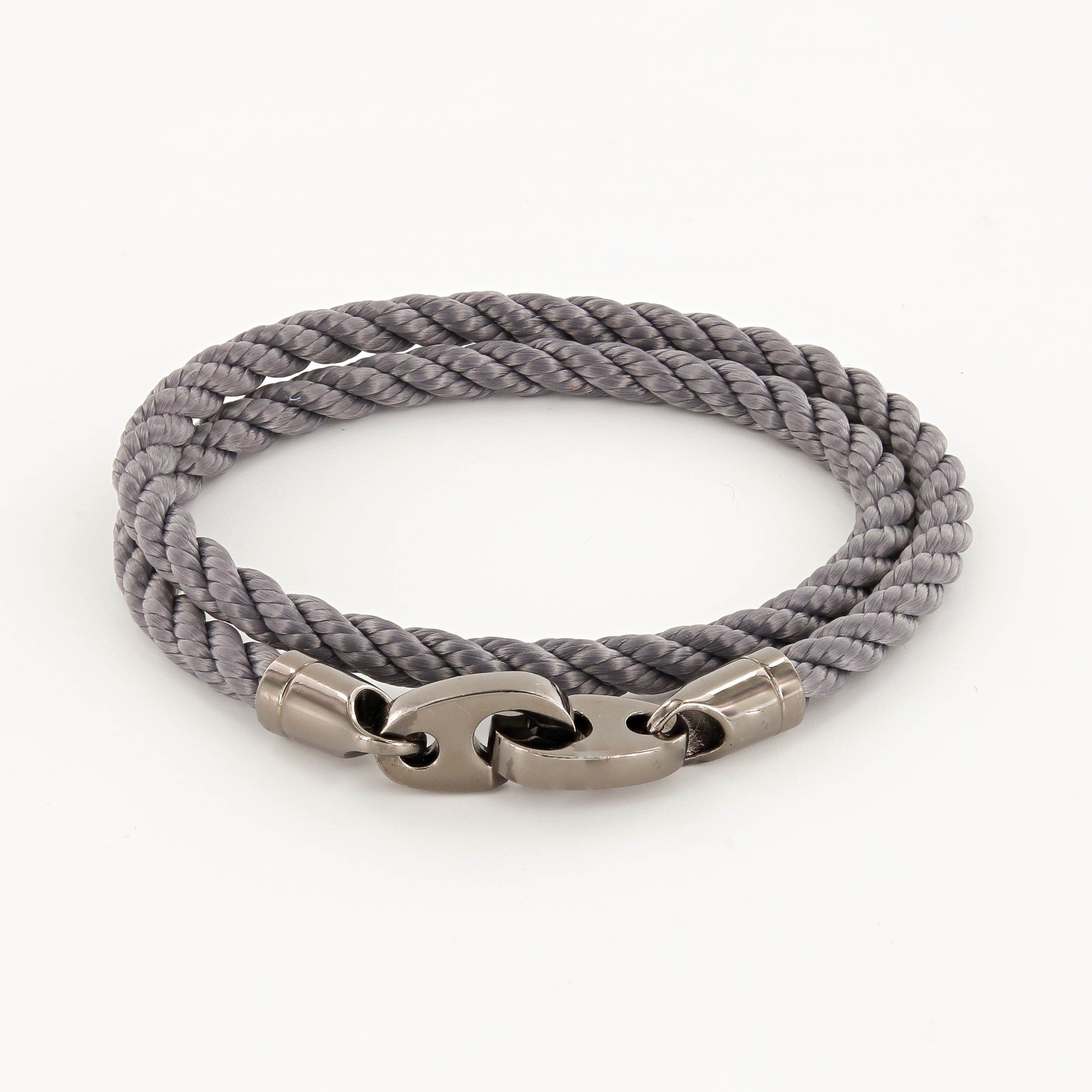 Player Double Wrap Rope Bracelet with Nickel Antique Brummels ...